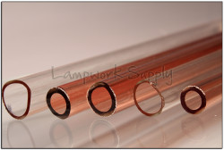 Clear Encased Red Elvis Tubing - B Grade - Glass Peace