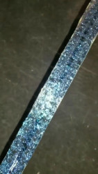 SIlver Dichroic Clear Core Cane