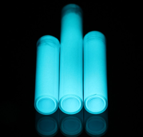 BoroGlow Pink Glow In The Dark Glass Tube - UV Reactive Aqua Glow ...