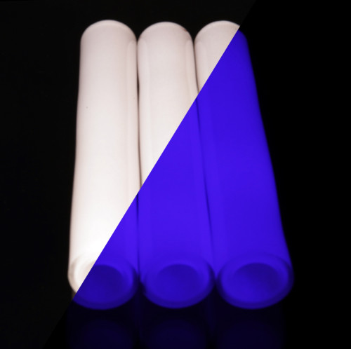 BoroGlow Clear Glow In The Dark Glass Tube - UV Reactive Purple Glow ...