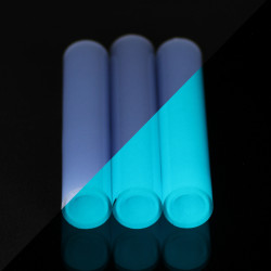 BoroGlow Light Cobalt Glow In The Dark Glass Tube - UV Reactive Aqua ...