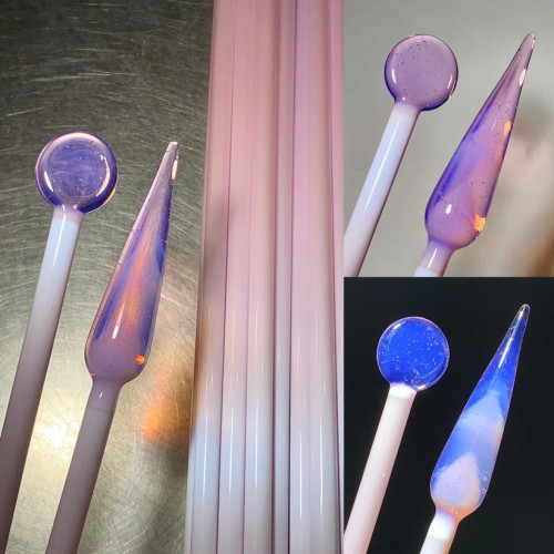 Rose Quartz Rod - B+ - Greasy Glass