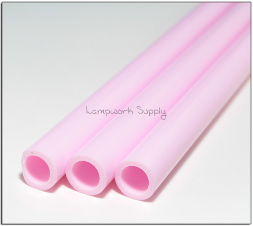 Milky Pink 32 x 4mm Tubing - Chinese Glass Manufacturers